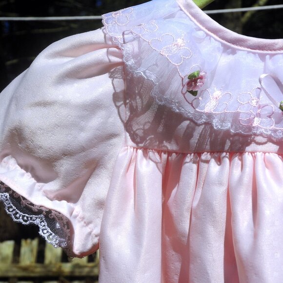 Vintage Baby Togs | Dresses | Vtg Baby Togs Baby Girls Pink Fancy Dress ...